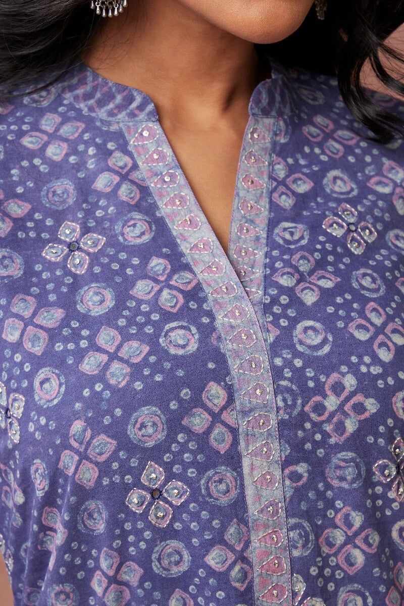 Buy Akola Hand Block-Printed Straight Cotton Kurta for Women | FGMK23 ...