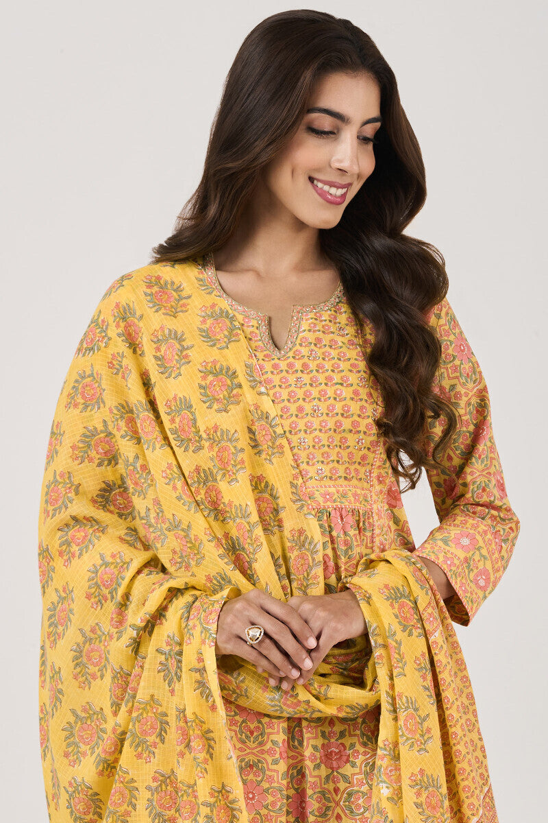 Roz Meher Azaira Sanganeri Dupatta – Farida Gupta India