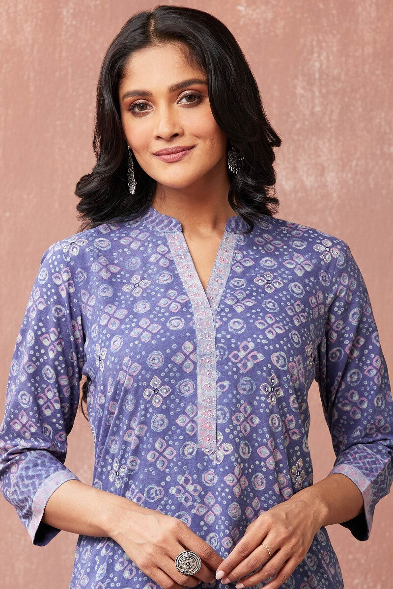 Buy Akola Hand Block-Printed Straight Cotton Kurta for Women | FGMK23 ...